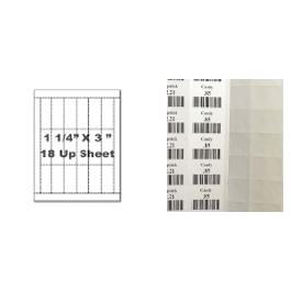 label size 1¼” x 3”, 18 up - STM Display Sales Inc