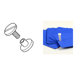 Push Lock Screw, White, ⅛” - STM Display Sales Inc