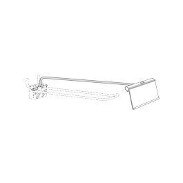 SCAN ARM FOR LOOP HOOKS: FLIP SCAN® LABEL MOUNT - STM Display Sales Inc