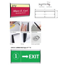 LUMINA Wall Sign 4-3/16"H - STM Display Sales Inc